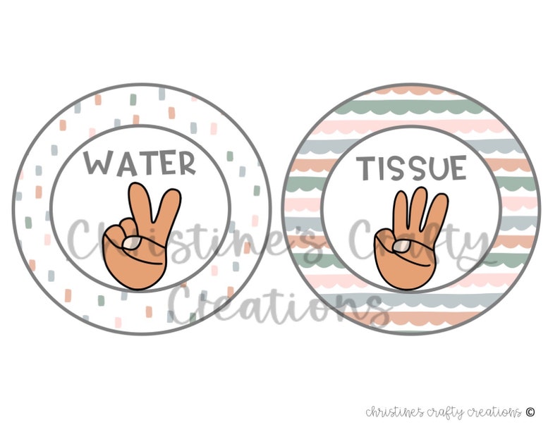 BOHO Hand Signal Posters L Multicultural and Editable - Etsy