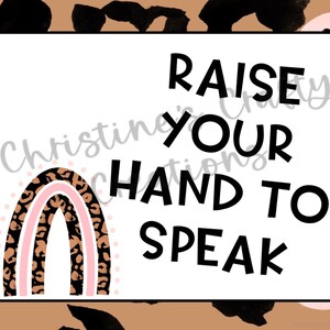 Leopard Classroom Rules Posters L Editable - Etsy