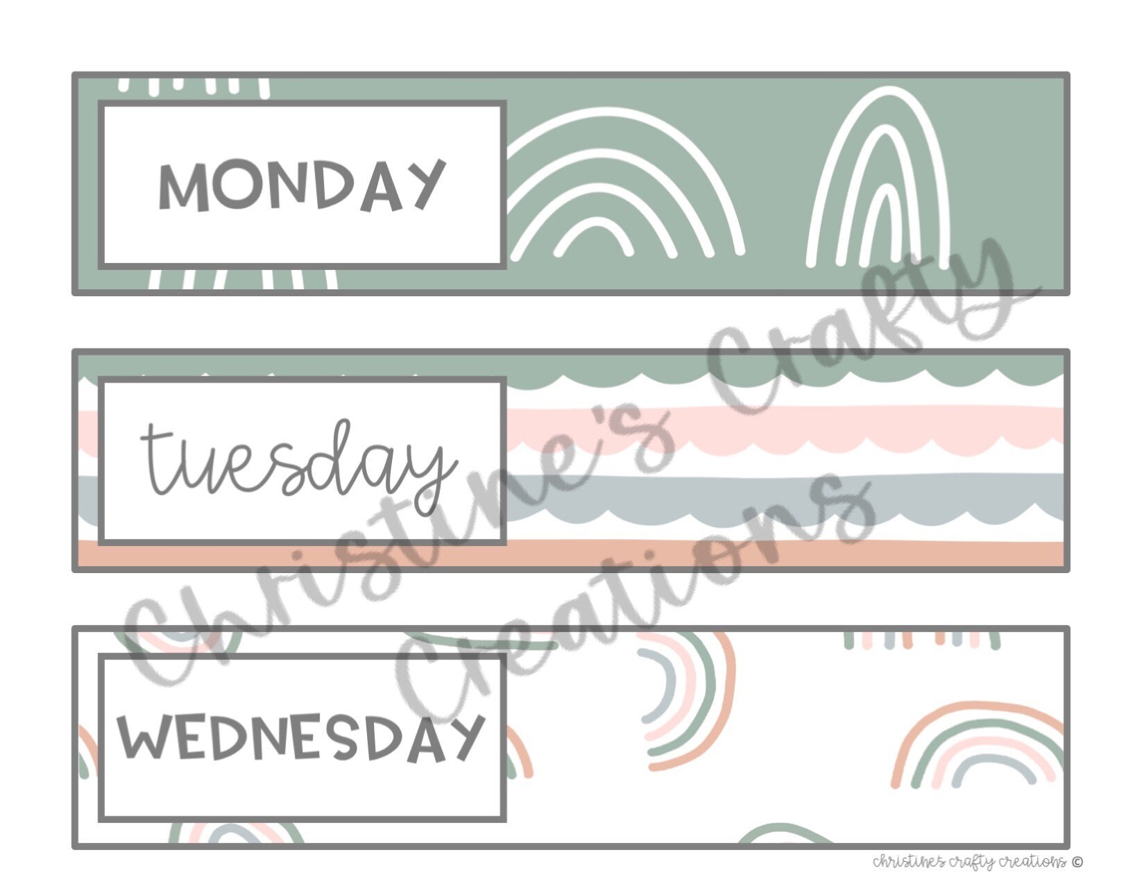 BOHO 10 Drawer Labels L Editable - Etsy