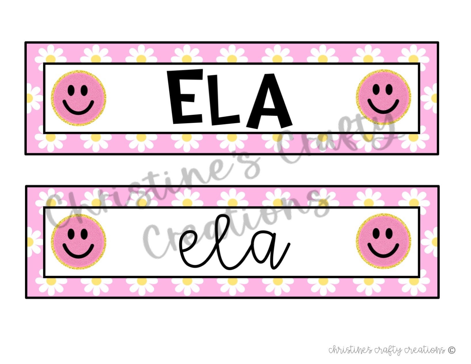Retro Daisy Learning Targets L Editable - Etsy