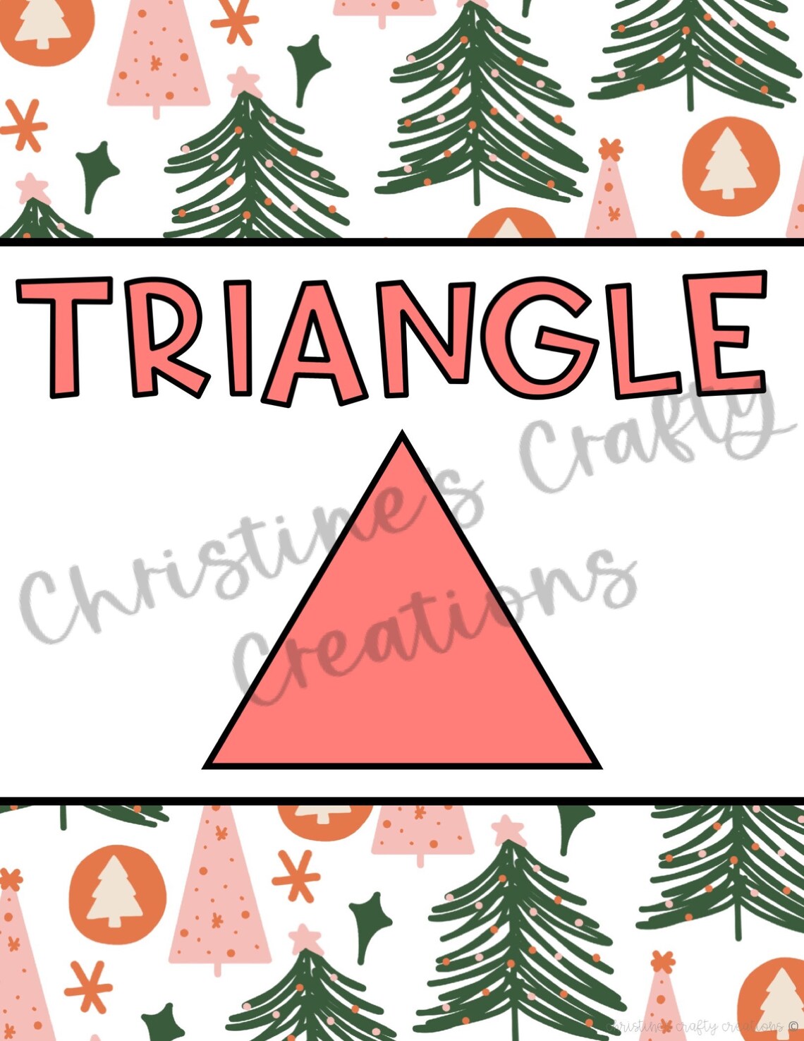 Christmas 2D Shape Posters - Etsy