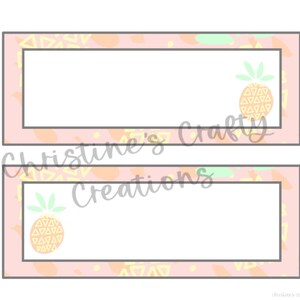 Pineapple Name Tags L Editable - Etsy