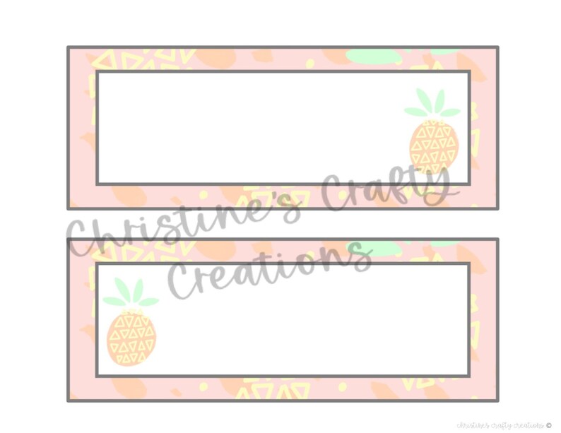 Pineapple Name Tags L Editable - Etsy