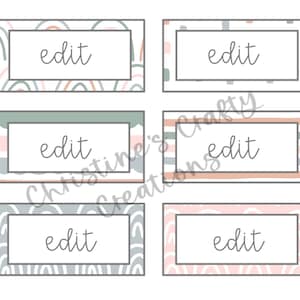 BOHO Teacher Toolbox Labels L Editable - Etsy