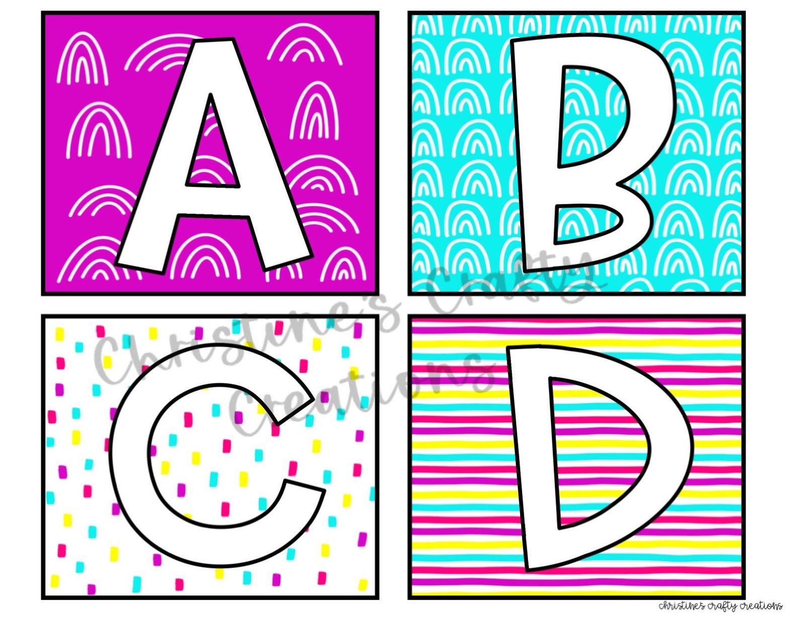 Bright Rainbow Boho Book Bin Labels L Editable - Etsy