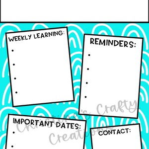 Bright Rainbow Boho Newsletter Templates L Editable - Etsy