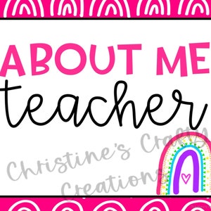 Meet the Teacher Night L Editable Forms and Materials L Bright Rainbow ...