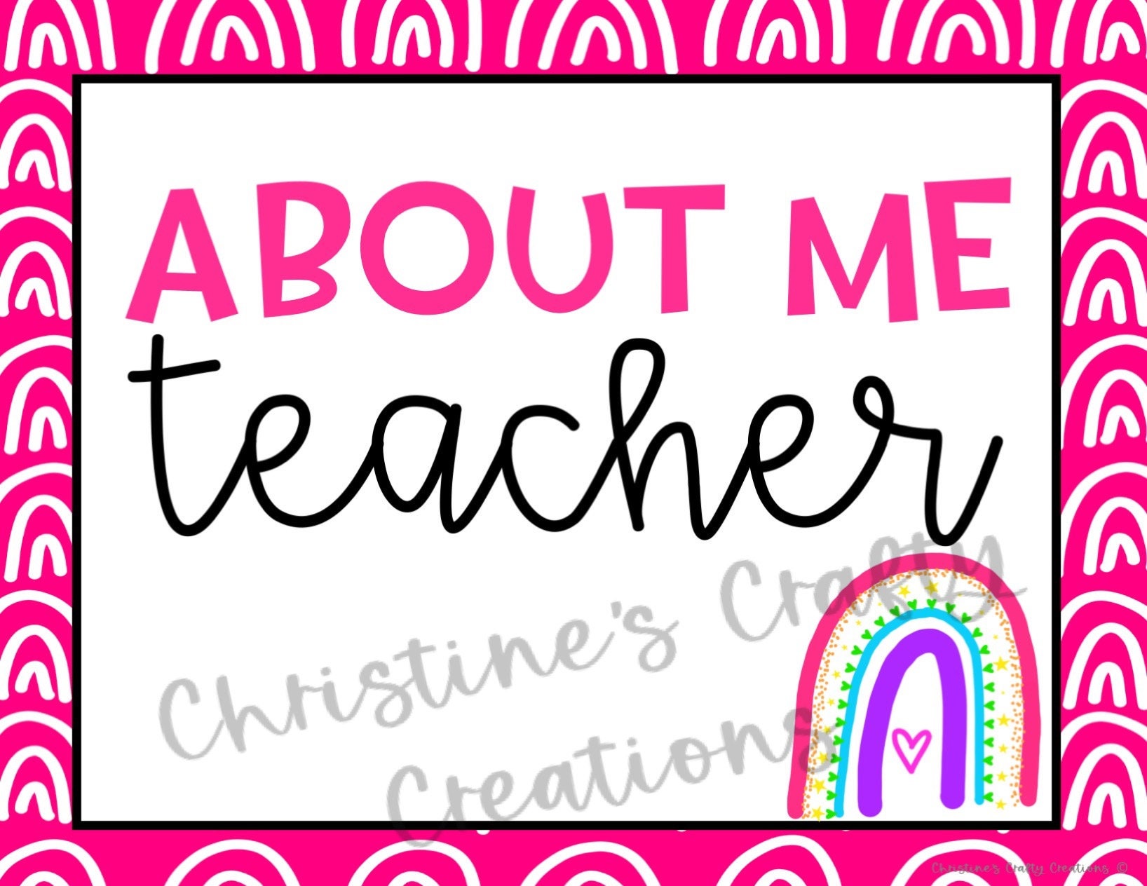 Meet the Teacher Night L Editable Forms and Materials L Bright Rainbow ...
