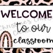 Leopard Welcome Sign L Editable Leopard Door Labels L Leopard Bulletin ...