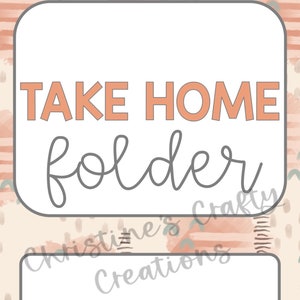 Rustic Boho Student Folder Covers L Editable - Etsy