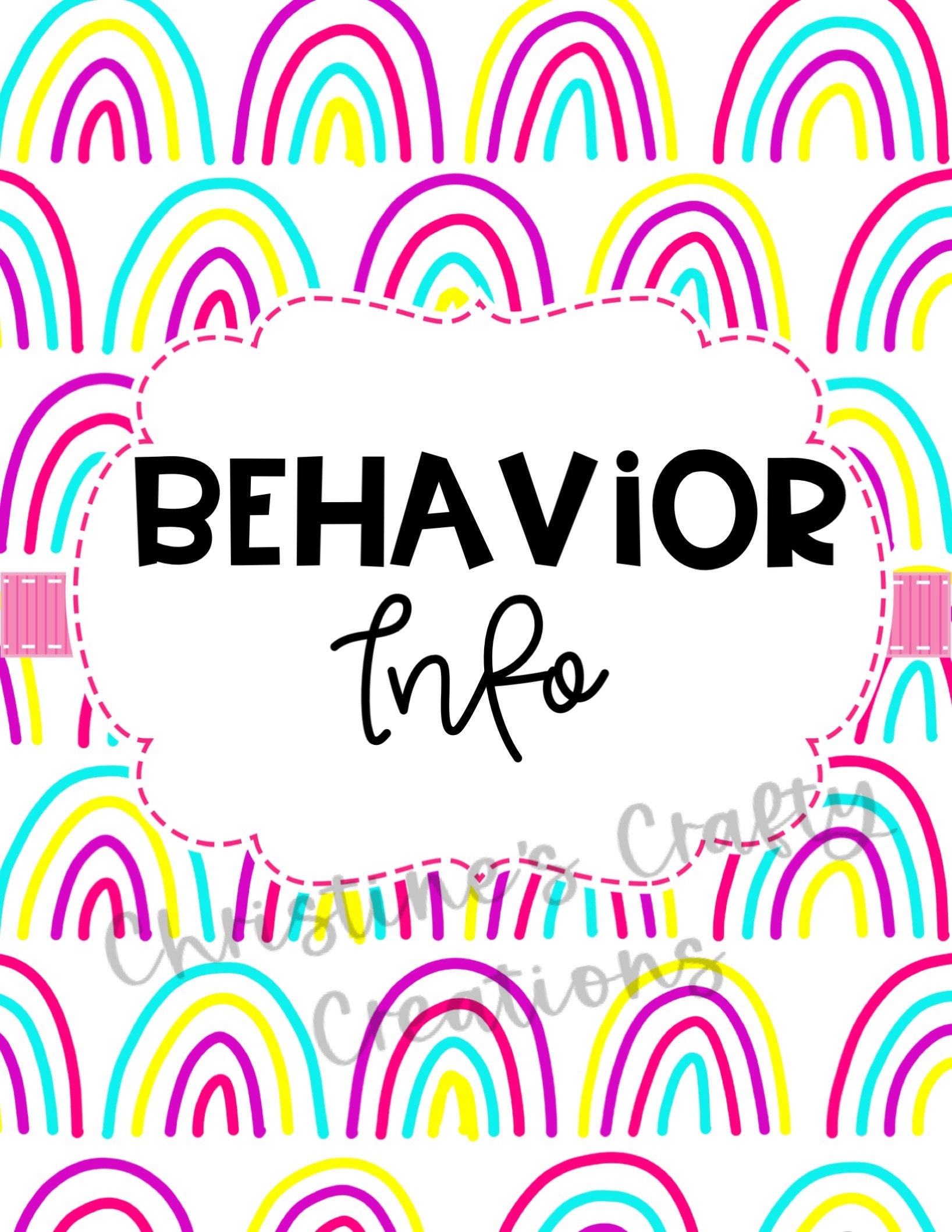 Bright Rainbow Boho Binder Covers and Spines L Editable - Etsy