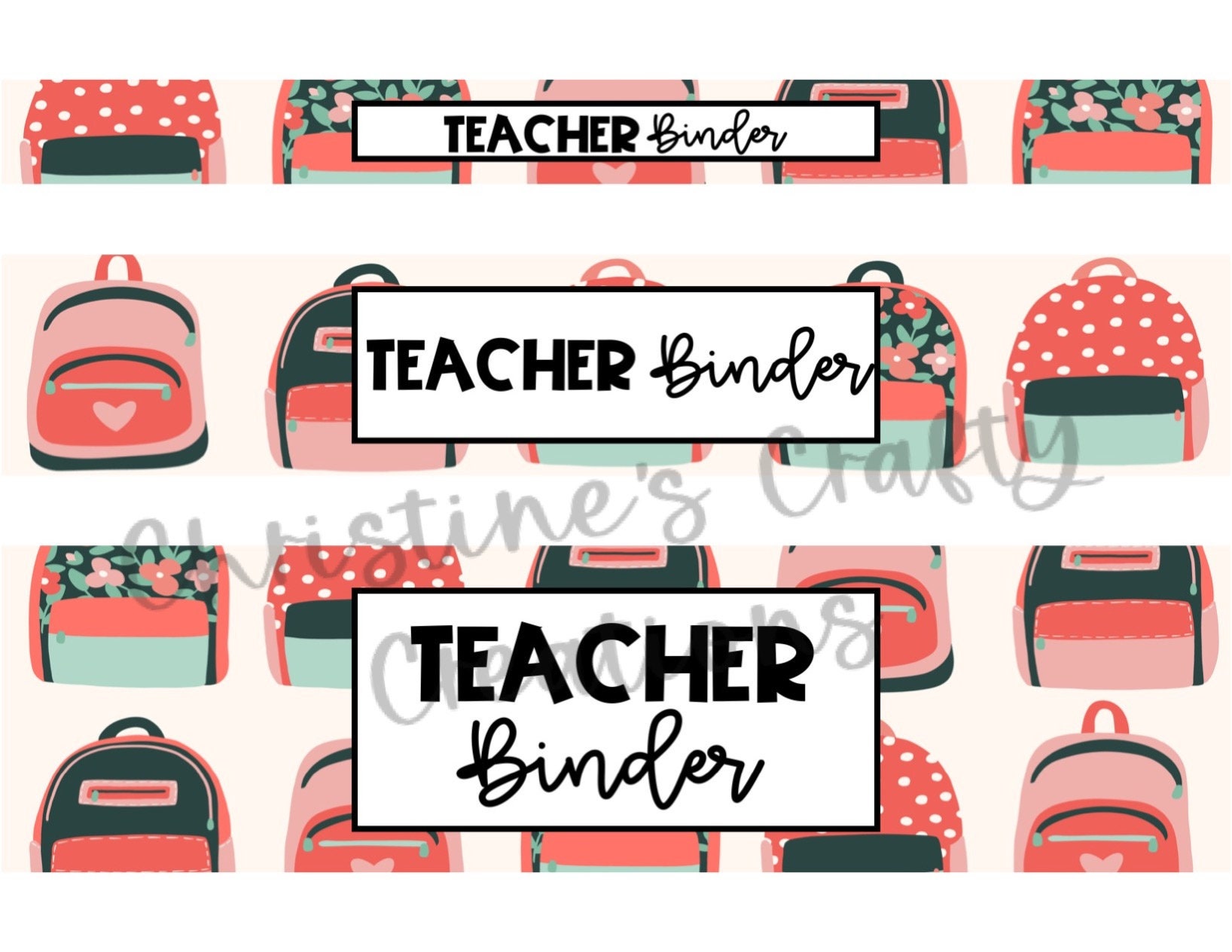 Preppy Dalmatian Binder Covers and Spines L Editable - Etsy