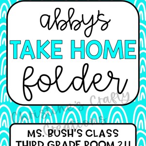 Bright Rainbow Boho Student Folder Covers L Editable - Etsy