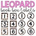 Leopard Book Box Labels L Editable - Etsy