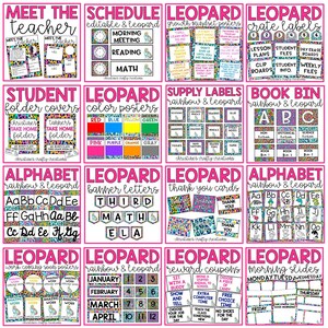 Rainbow Leopard Classroom Decor Mega Bundle - Etsy