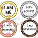 Groovy Leopard and Dalmatian Affirmation Circles L Affirmation Mirror ...
