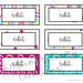Bright Rainbow Boho Toolbox Labels L Editable - Etsy