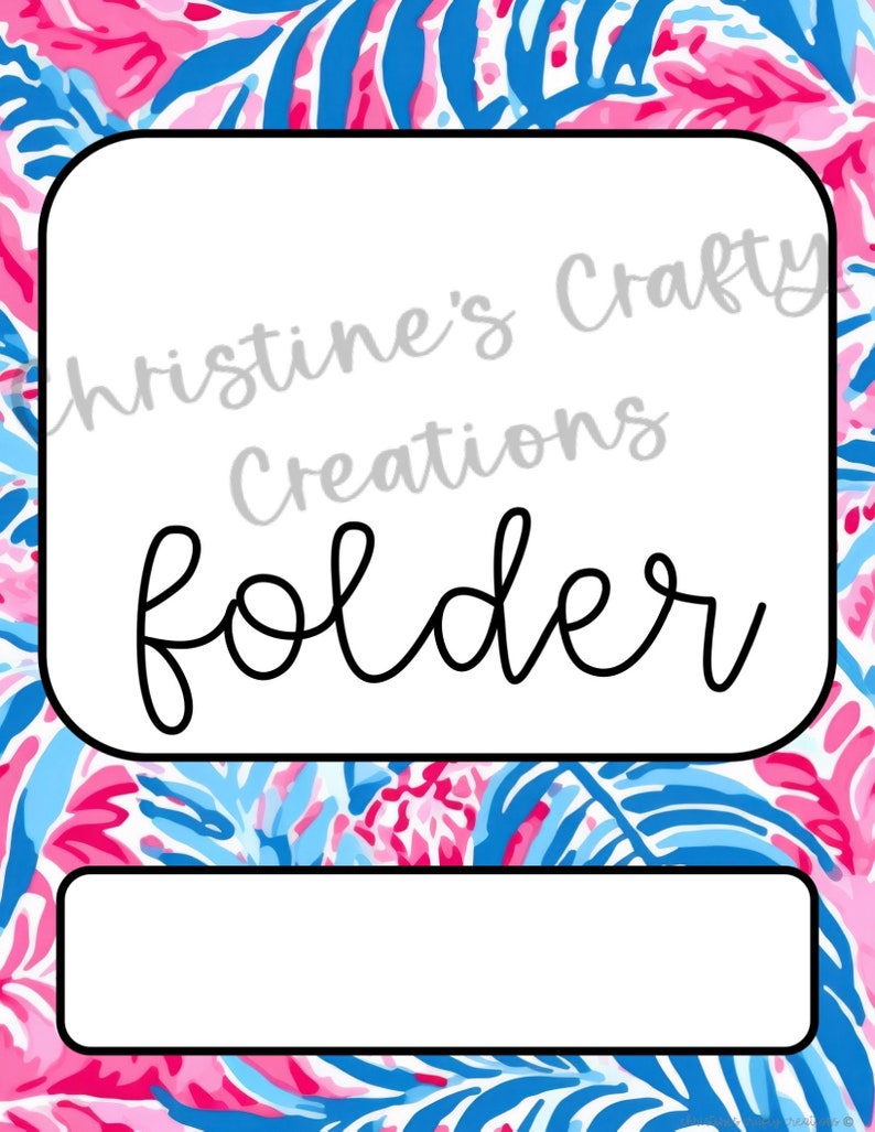 Preppy and Tropical Folder Covers L Editable - Etsy