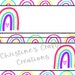 Bright Rainbow Boho Name Tags L Editable - Etsy