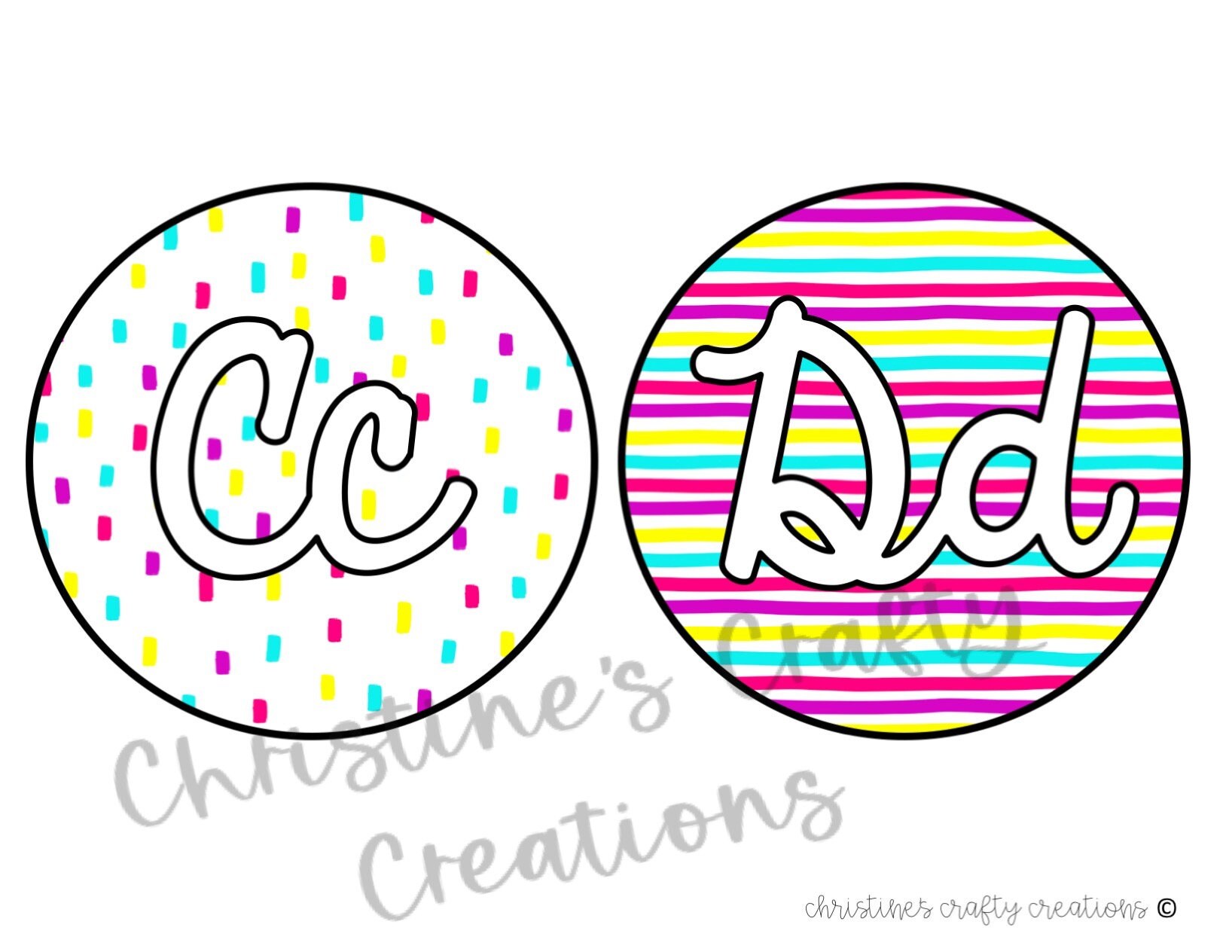 Bright Rainbow Boho Word Wall Letters - Etsy