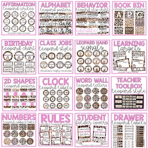 Leopard Classroom Decor Bundle - Etsy