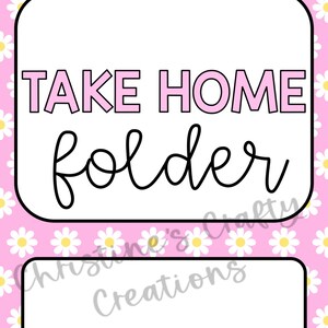 Retro Daisy Folder Covers L Editable - Etsy