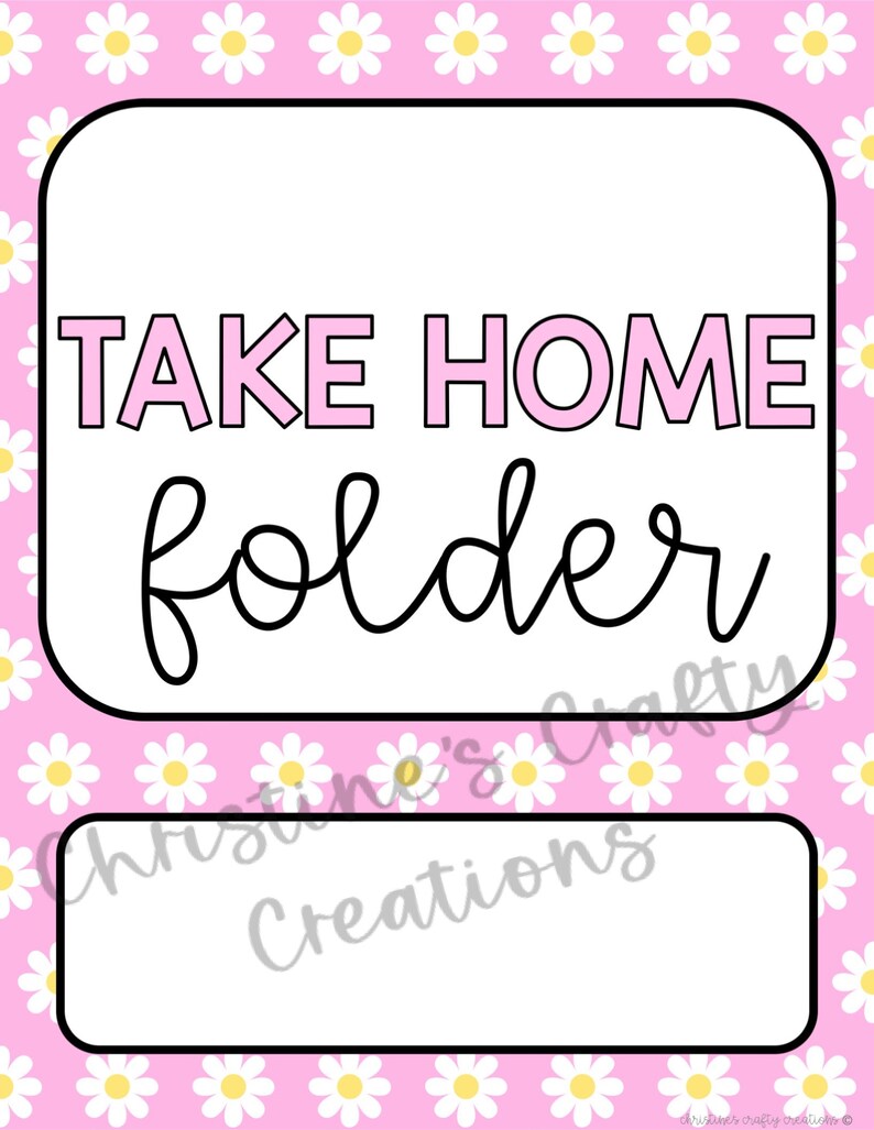 Retro Daisy Folder Covers L Editable - Etsy