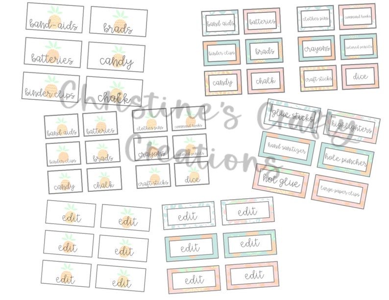 Teacher Toolbox Labels L Editable - Etsy