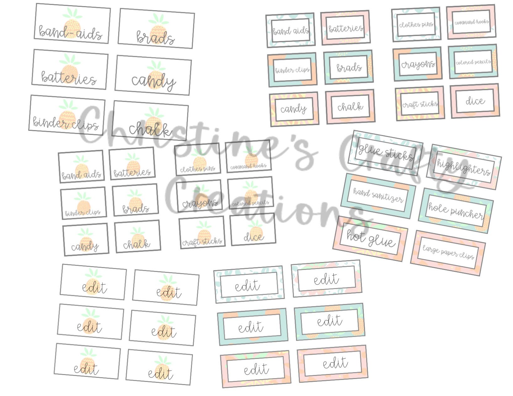 Teacher Toolbox Labels L Editable - Etsy