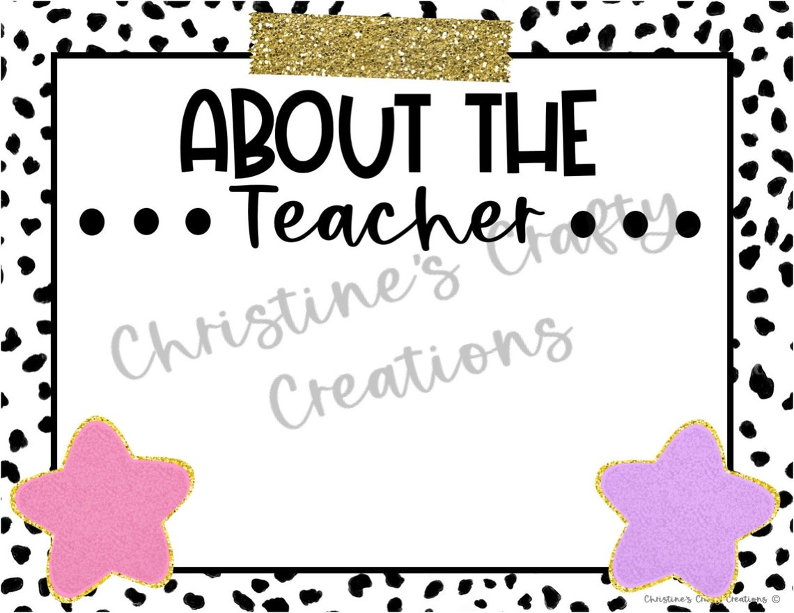 Groovy Leopard and Dalmatian Meet the Teacher Powerpoint L Editable - Etsy