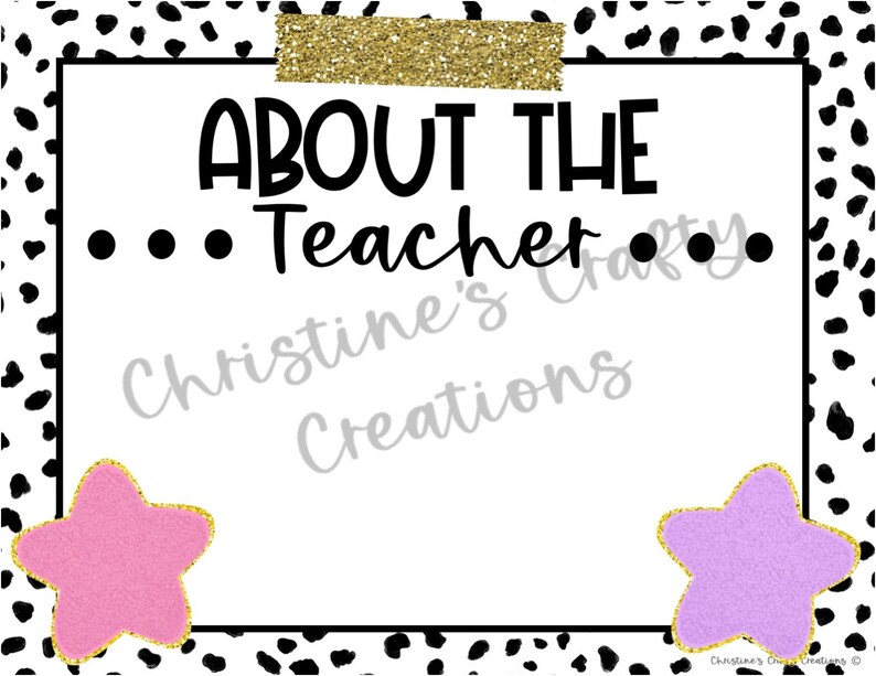 Groovy Leopard and Dalmatian Meet the Teacher Powerpoint L Editable - Etsy