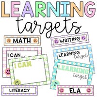 Editable Bright Pastel Classroom Objective Board | Posters and Headers ...