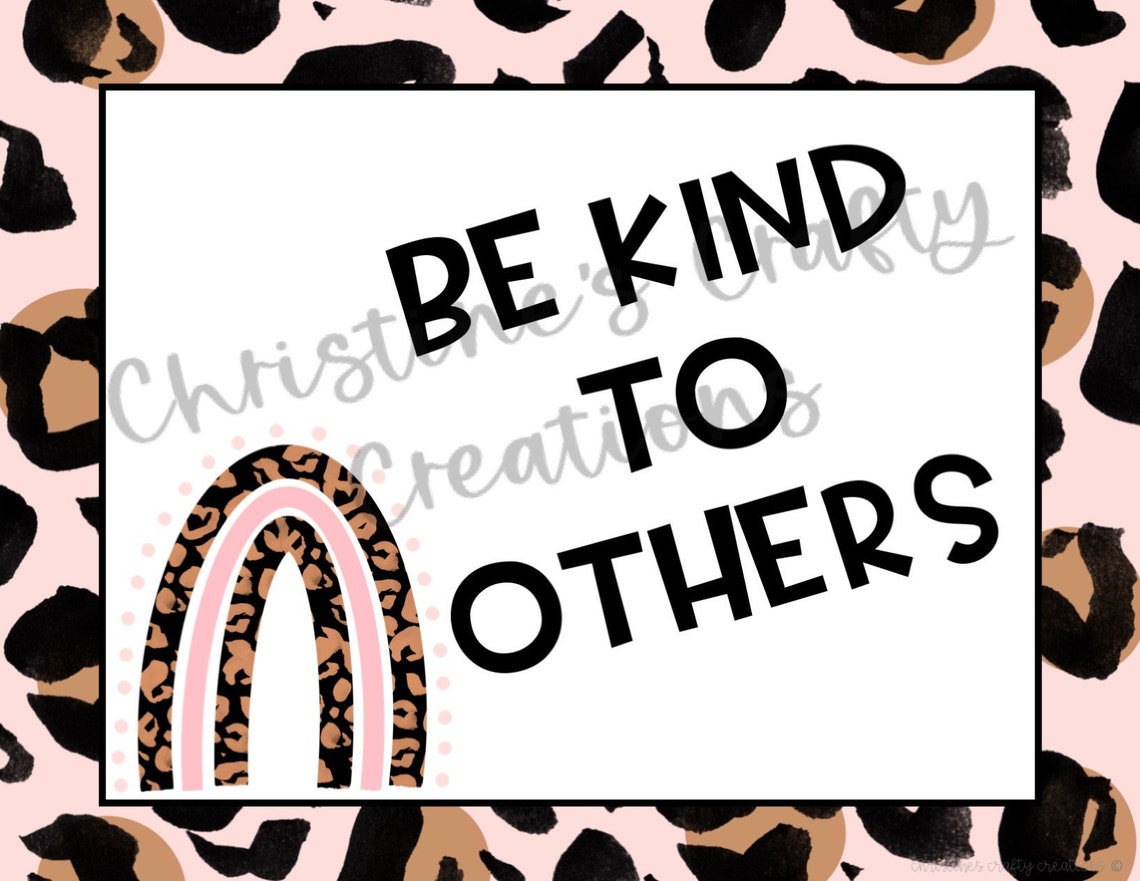 Leopard Classroom Rules Posters L Editable | Etsy