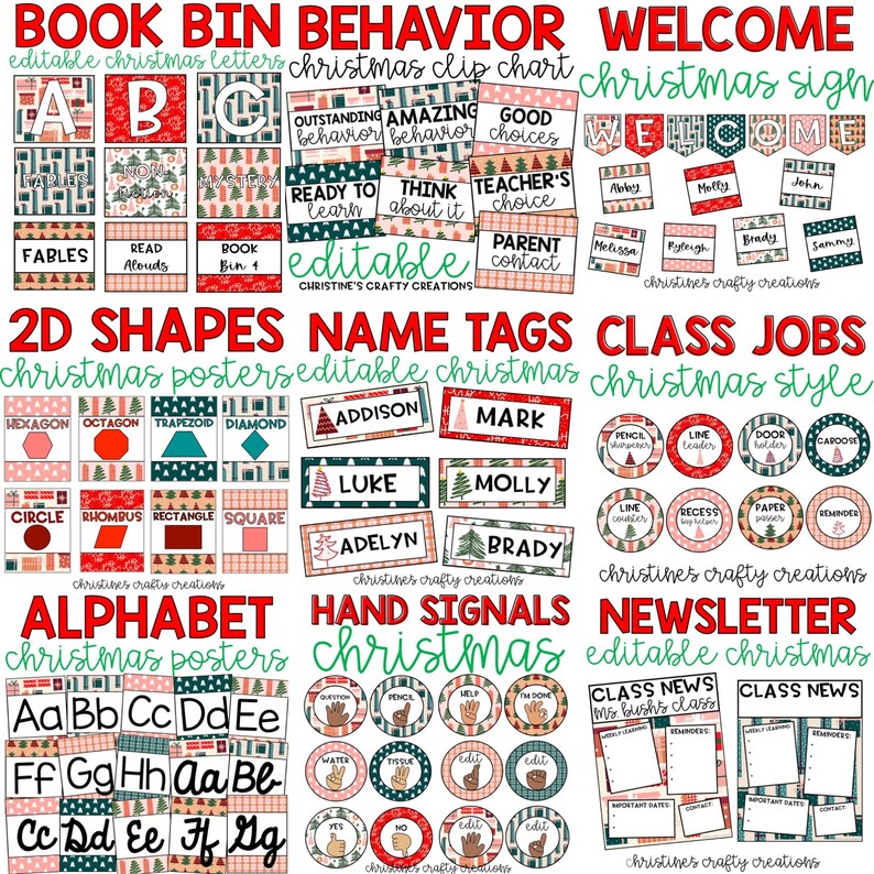 Christmas Classroom Decor Bundle - Etsy