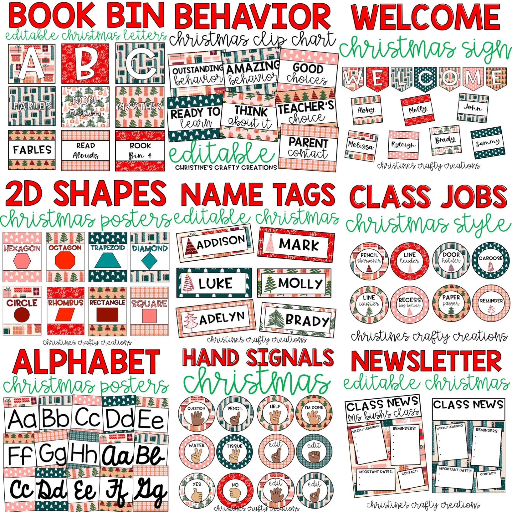Christmas Classroom Decor Bundle - Etsy