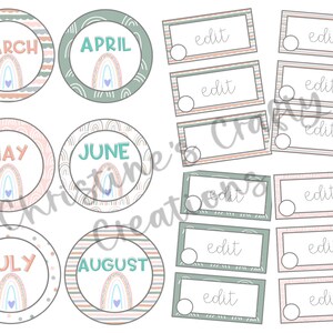BOHO Birthday Chart L Editable - Etsy