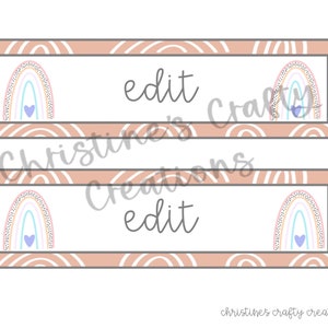 BOHO Learning Targets L Editable - Etsy