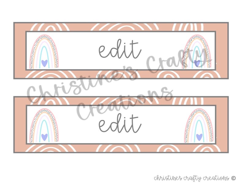 BOHO Learning Targets L Editable - Etsy