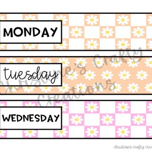 Retro Daisy 10 Drawer Labels L Editable - Etsy