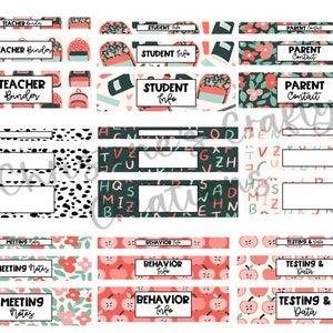 Preppy Dalmatian Binder Covers and Spines L Editable - Etsy