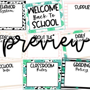 Tropical Leaves Meet the Teacher Powerpoint Slides L Editable - Etsy