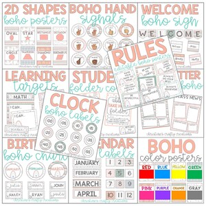 BOHO Classroom Decor Bundle - Etsy