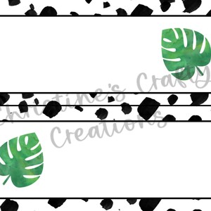 Tropical Leaves Name Tags L Editable - Etsy