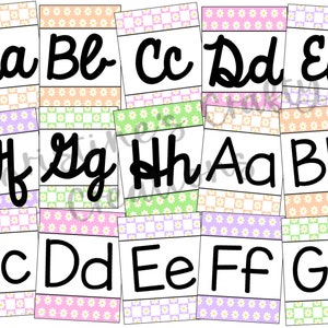 Retro Daisy Alphabet Posters - Etsy