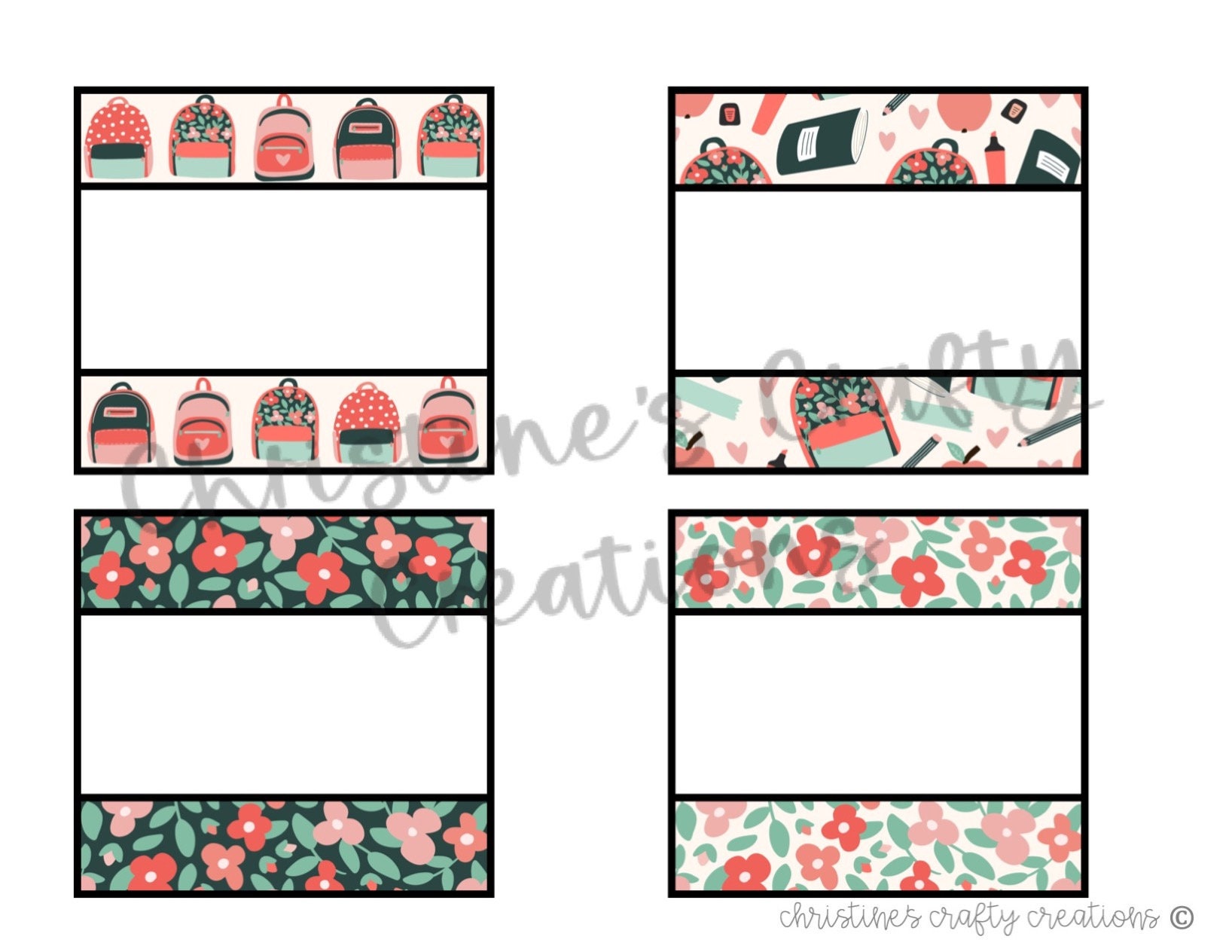 Preppy Dalmatian Welcome Sign L Editable Door Name Labels L Bulletin ...