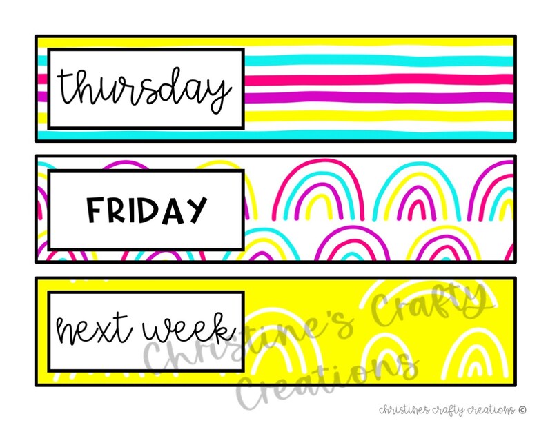 Bright Rainbow Boho 10 Drawer Labels L Editable - Etsy