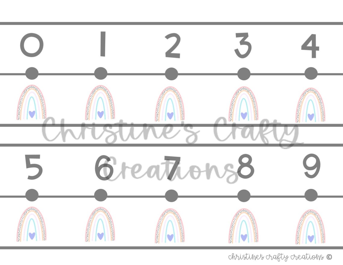 BOHO Number Line - Etsy