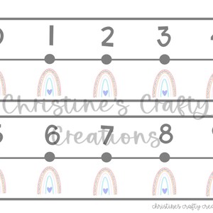 BOHO Number Line - Etsy