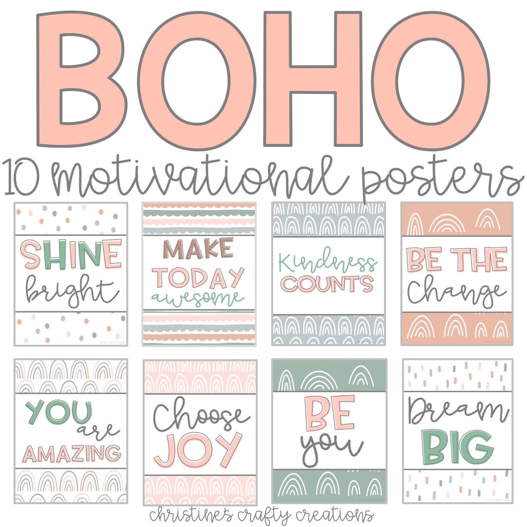 BOHO Motivational Posters - Etsy