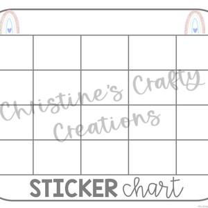 BOHO Sticker Charts L Editable - Etsy
